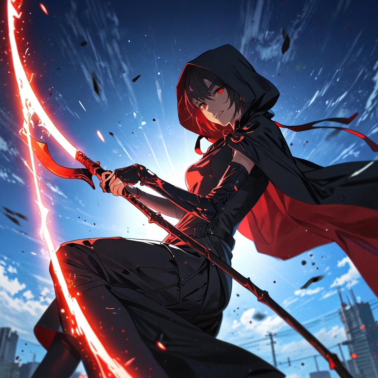 Download Grim Reaper, Girl, Black Robe. Royalty-Free Stock Illustration ...