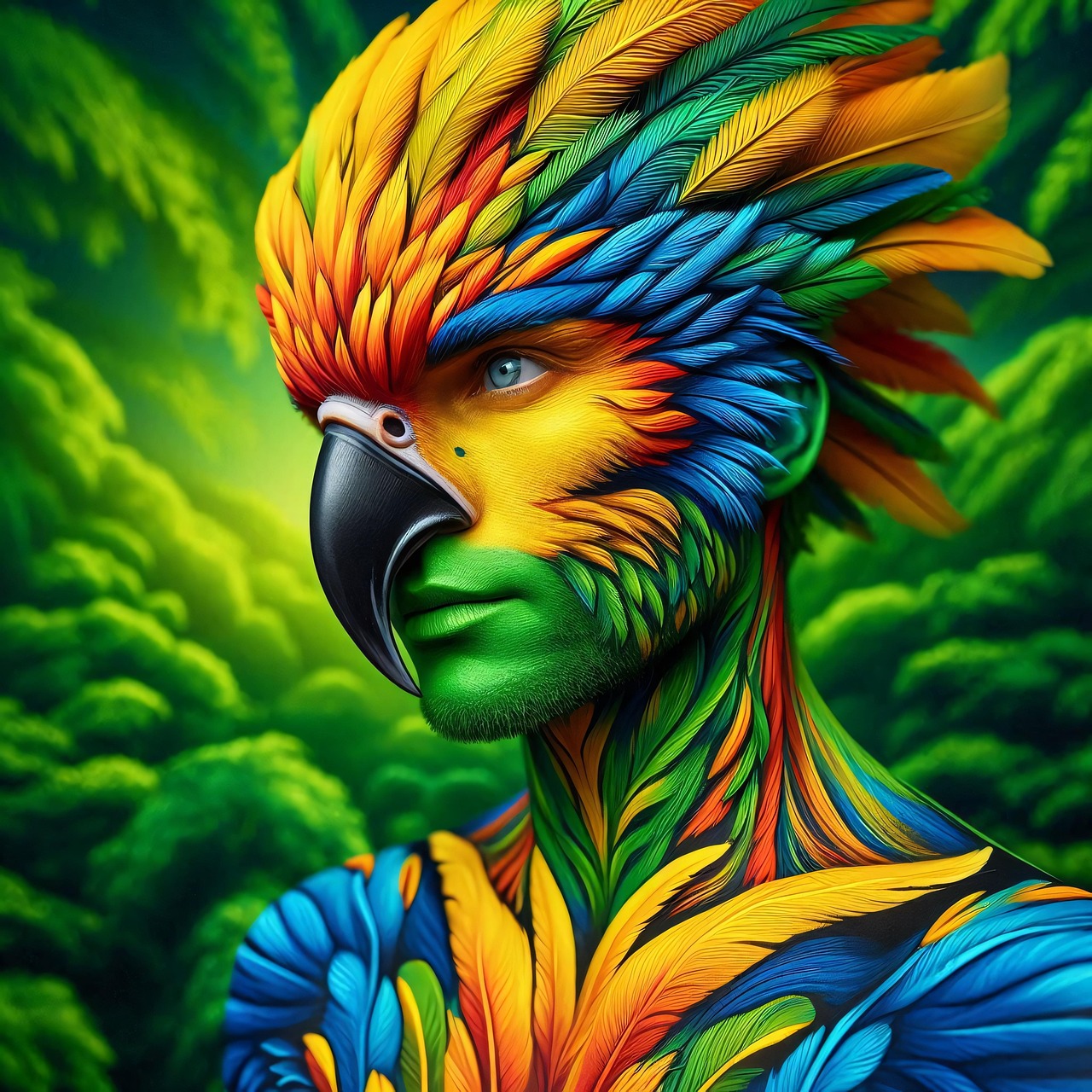 Download Bird, Parrot, Man. Royalty-Free Stock Illustration Image - Pixabay