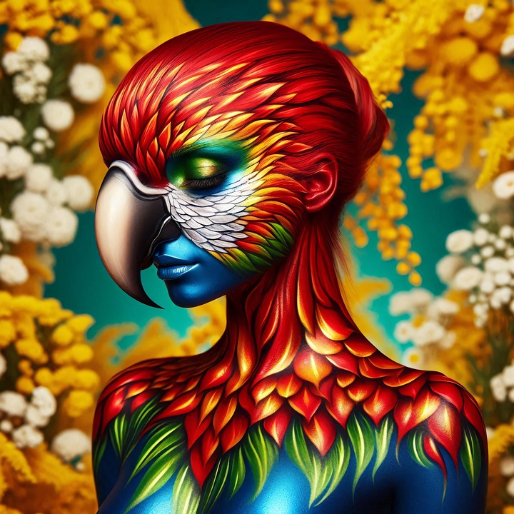 Download Parrot, Girl, Bird. Royalty-Free Stock Illustration Image ...