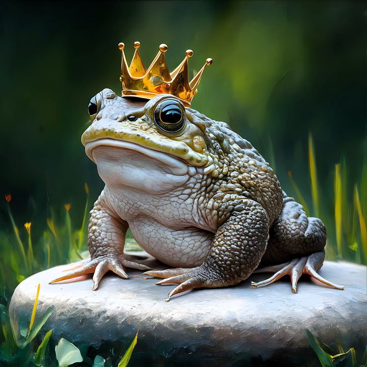 Download Ai Generated, Frog, Crown. Royalty-Free Stock Illustration ...