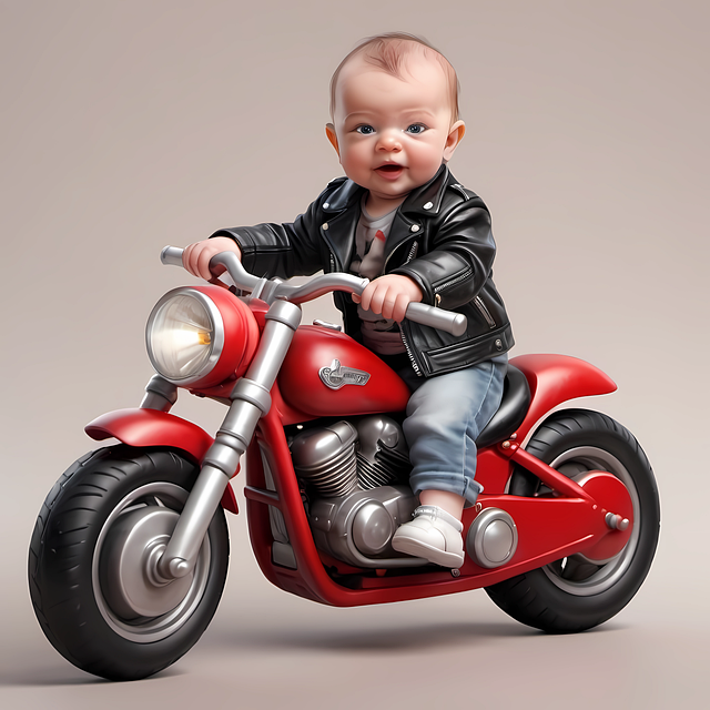 Download Baby, Biker, Motorcycle. Royalty-Free Stock Illustration Image ...