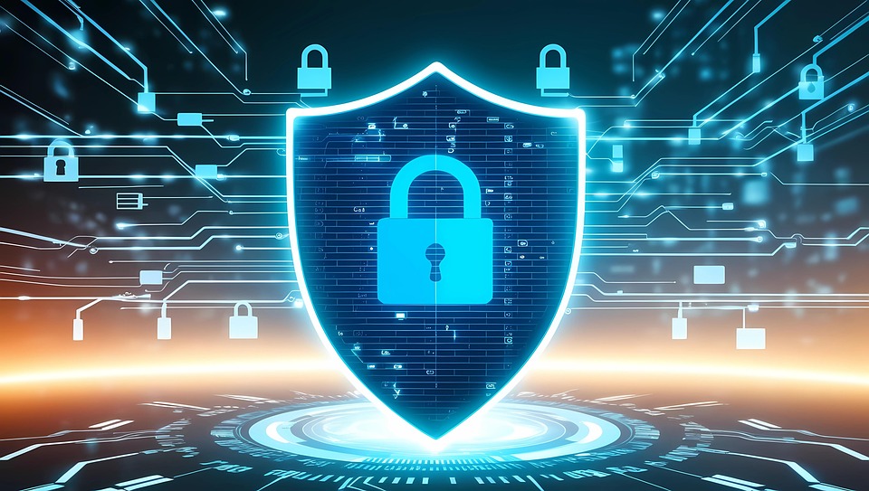 Download Ai Generated Cybersecurity Digital Shield Royalty Free Stock Illustration Image