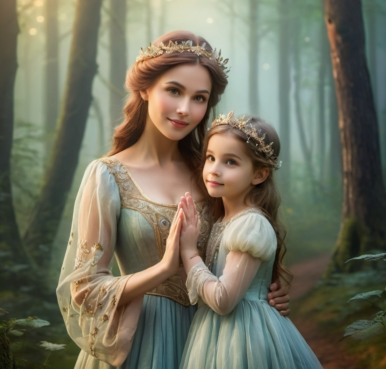 Download Mom, Daughter, Portrait. Royalty-Free Stock Illustration Image ...