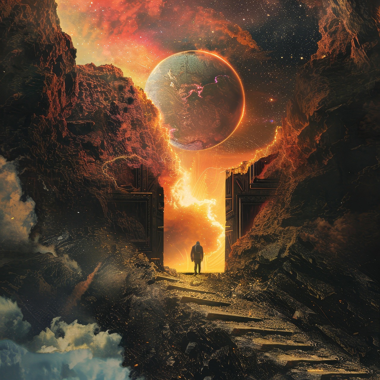 Download Ai Generated, Man, Moon. Royalty-Free Stock Illustration Image ...