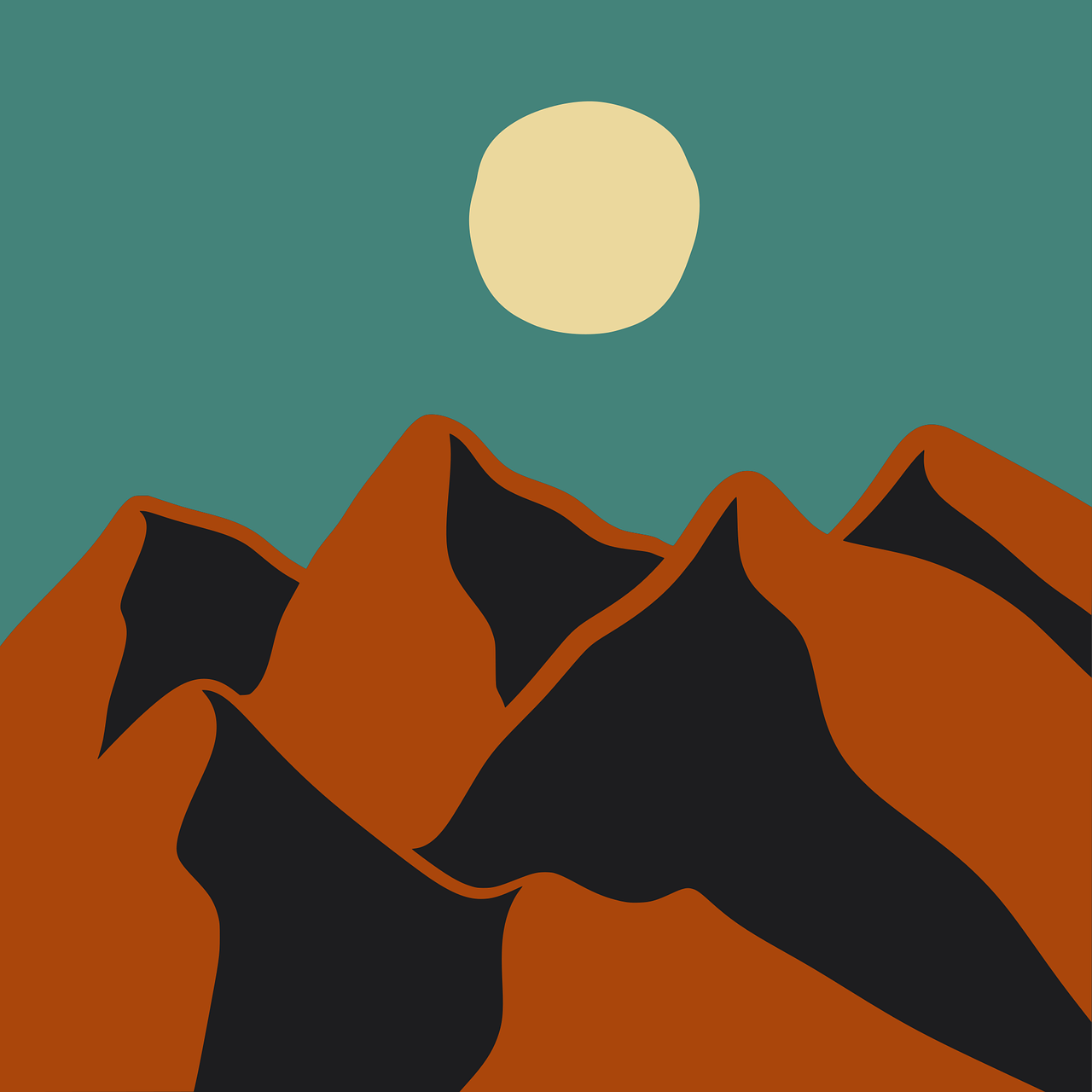 Download Mountain, Wallpaper, Minimalist. Royalty-Free Vector Graphic ...