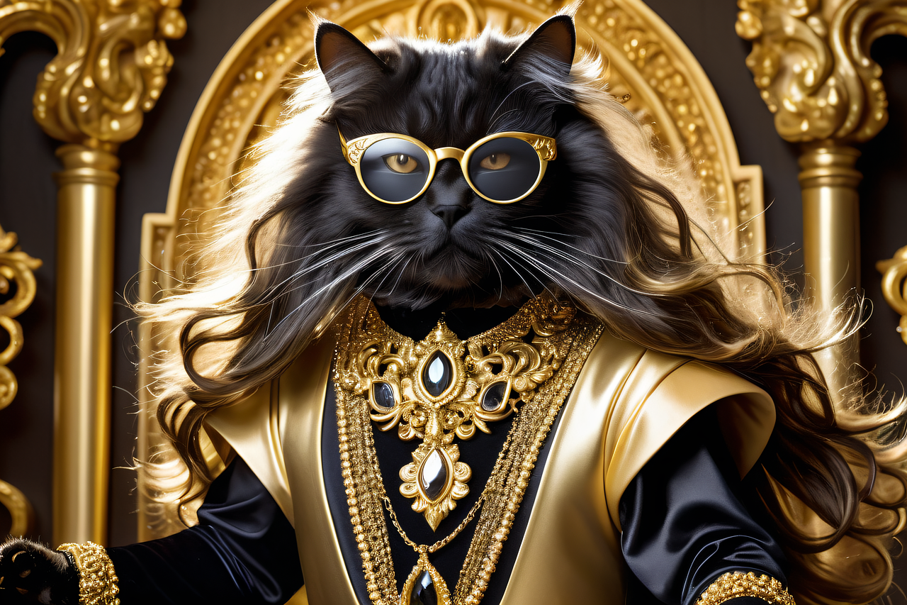 Download Ai Generated, Cat, King. Royalty-Free Stock Illustration Image ...