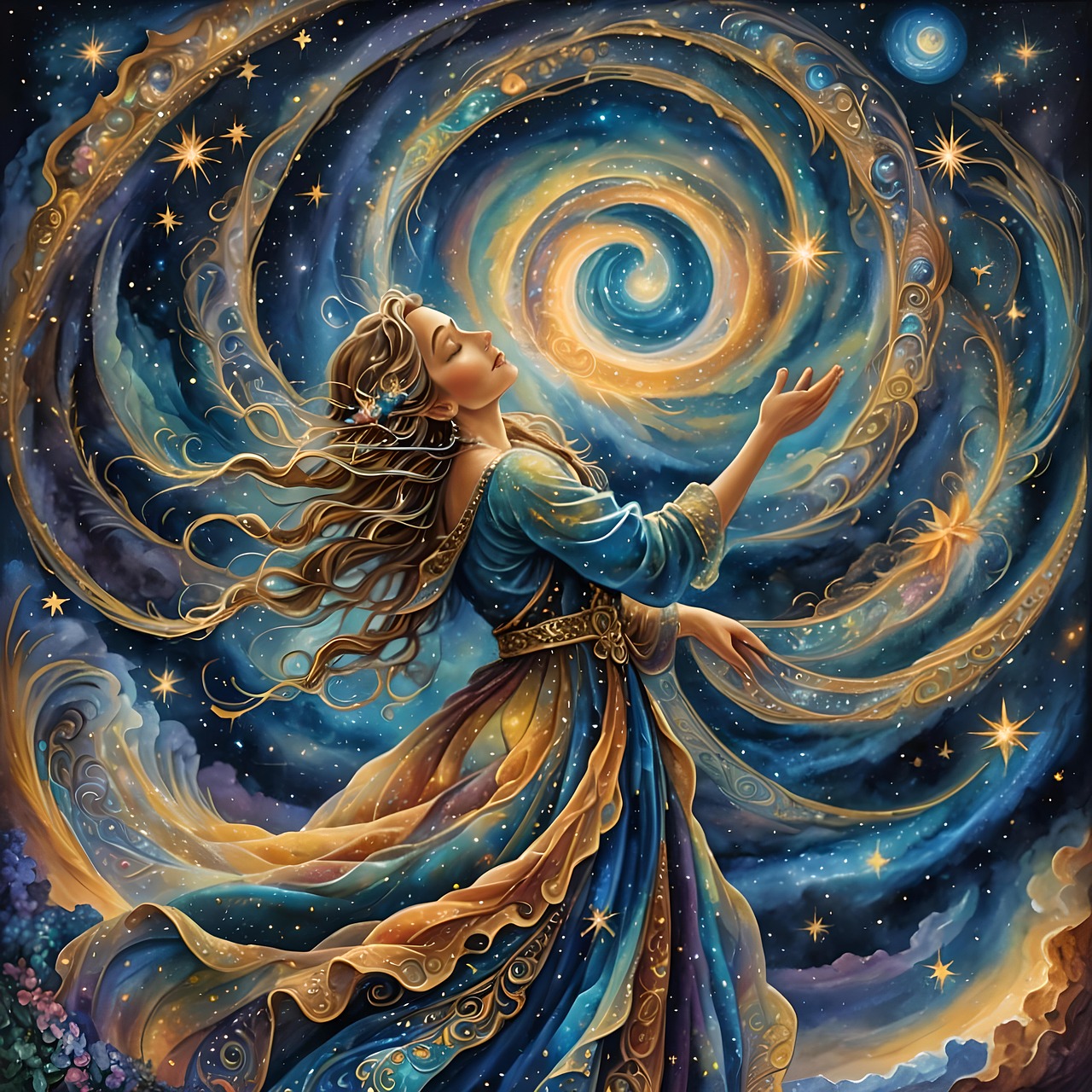 Download Star-Weaver, Cosmic, Gypsy. Royalty-Free Stock Illustration ...
