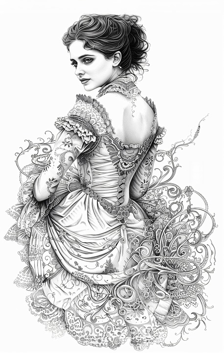 Download Victorian Style, Intricate Details, Lace Patterns. Royalty ...