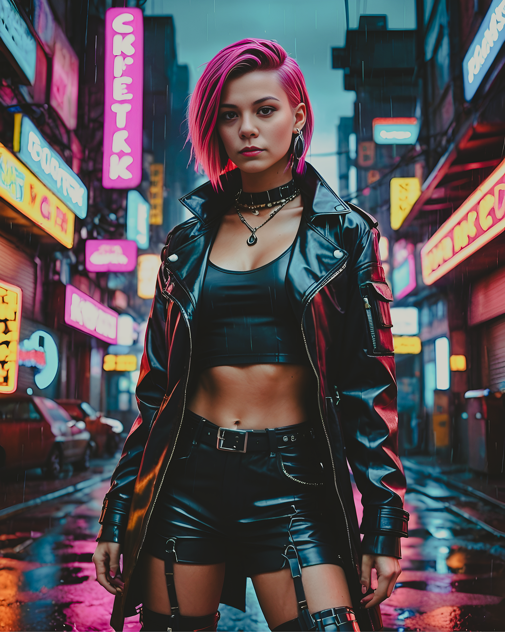 Download Woman, Neon, Night. Royalty-Free Stock Illustration Image ...
