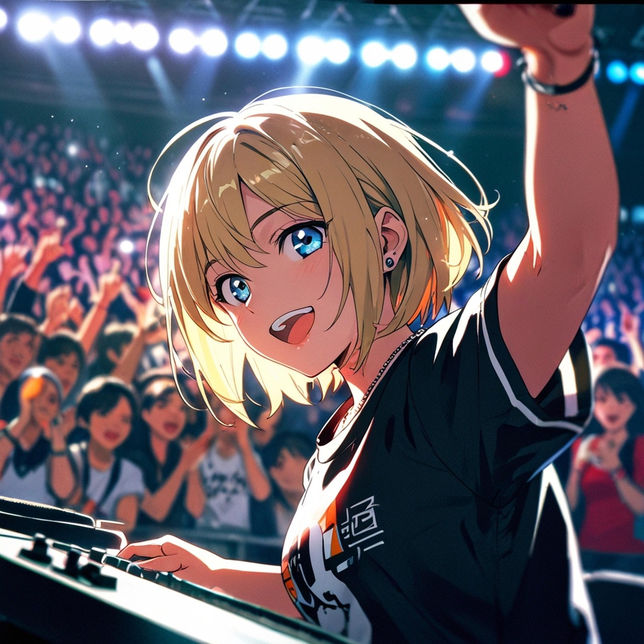Download Girl, Disc Jockey, Live. Royalty-Free Stock Illustration Image ...