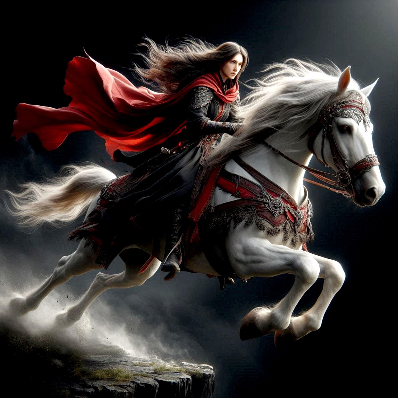 Download Rider, Horse, Sorceress. Royalty-Free Stock Illustration Image ...