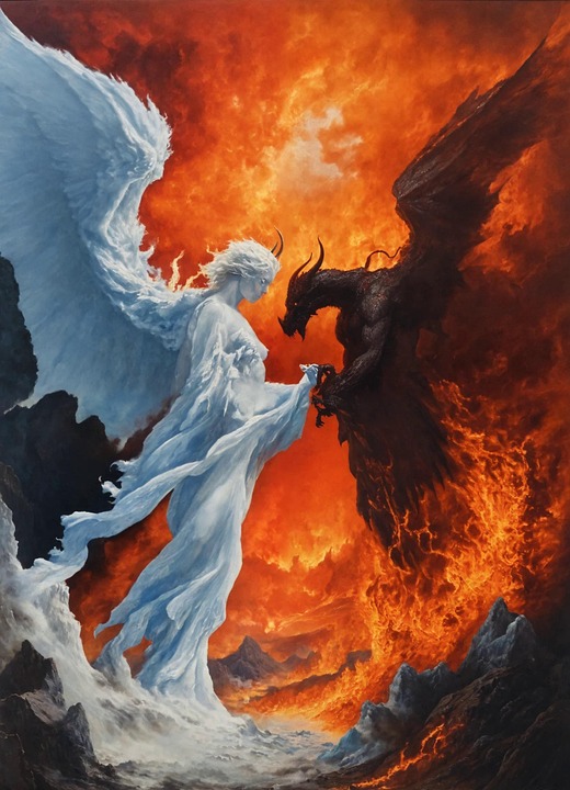 Download Heaven, Hell, Fire. Royalty-Free Stock Illustration Image ...