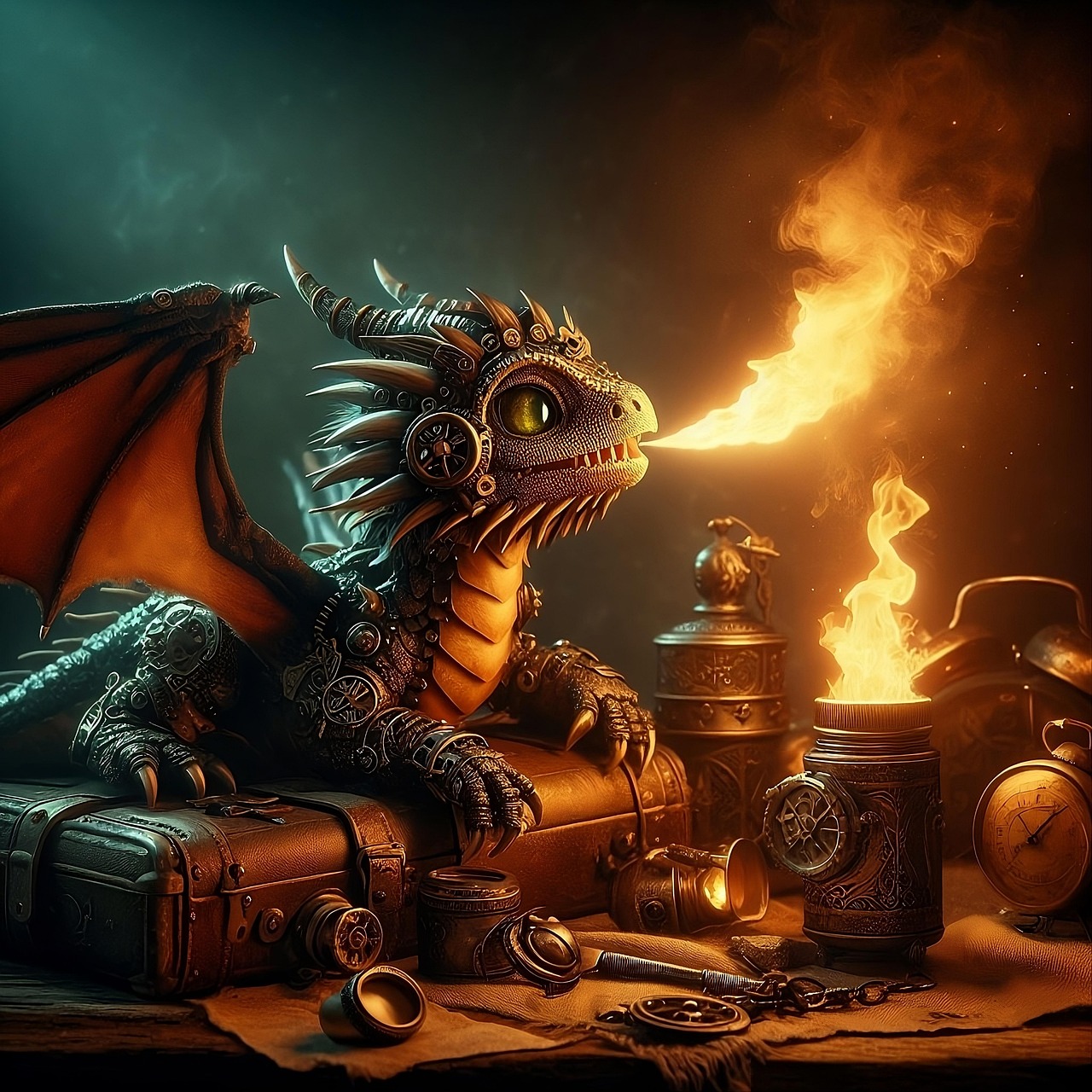 Download Baby Dragon, Steampunk, Fantasy. Royalty-Free Stock ...