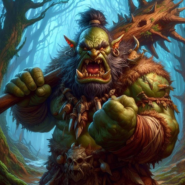 Download Orc, Half-Orc, Club. Royalty-Free Stock Illustration Image ...