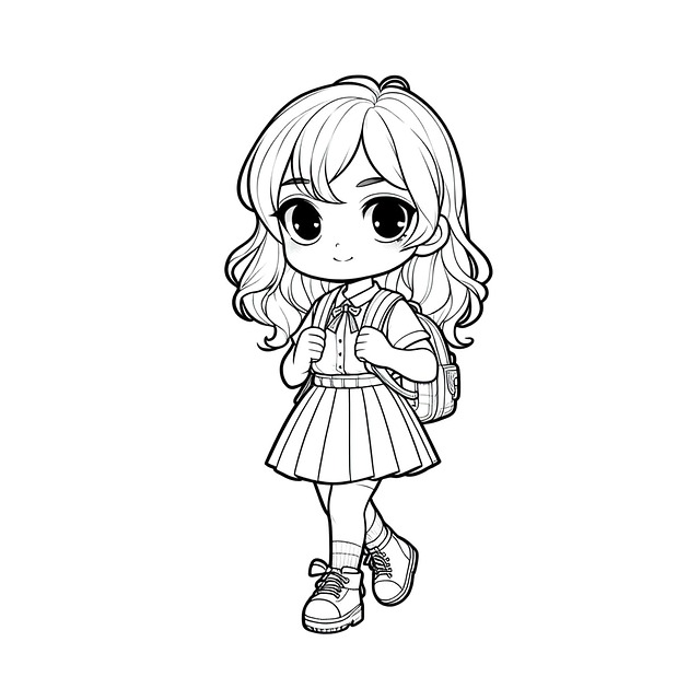 Download Coloring Pages Student Girl, Coloring Page Student Girl ...
