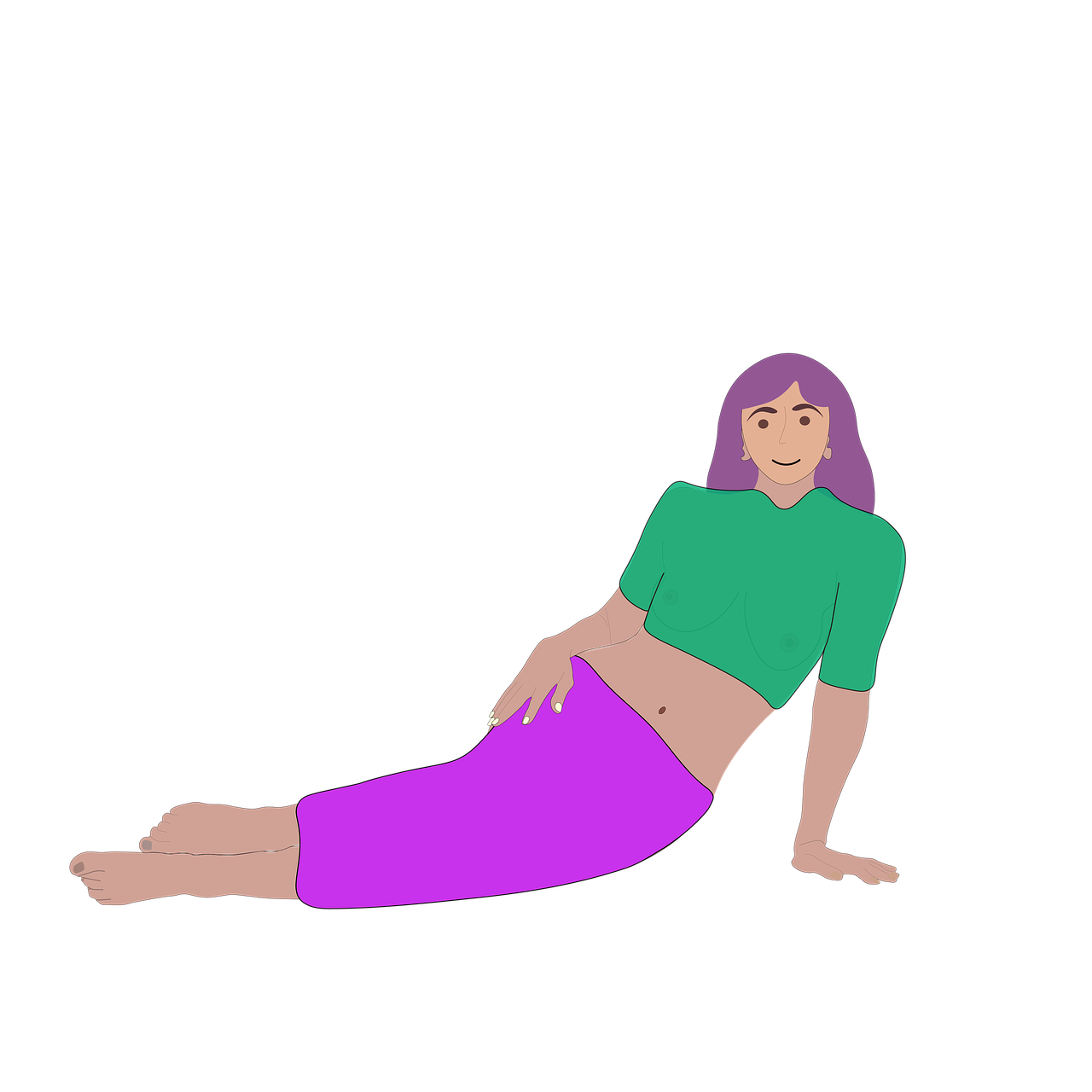 Download Woman, Break, Posture. Royalty-Free Stock Illustration Image ...