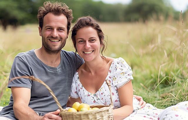Pareja Picnic Canasta De Frutas - Imagen gratis en Pixabay - Pixabay