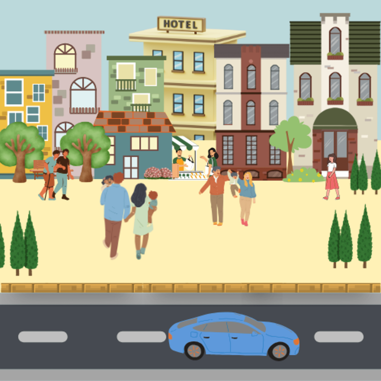 Download Pedestrian, Street, People. Royalty-Free Stock Illustration ...