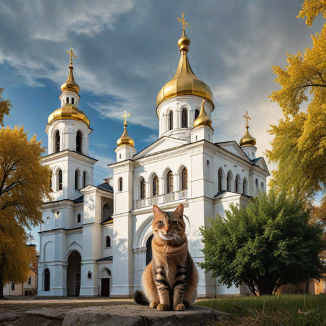 Download Cat, Church, Daytime. Royalty-Free Stock Illustration Image ...