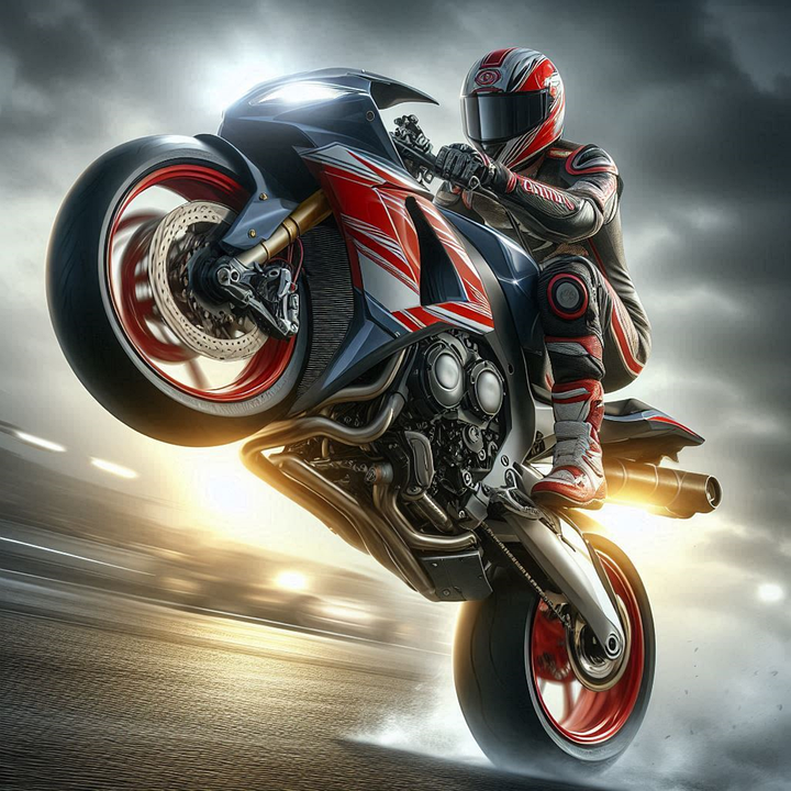 Download Ai Generated, Biker, Motorcycle. Royalty-Free Stock ...