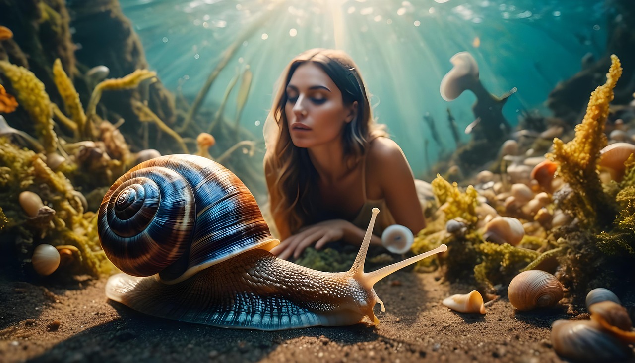 Download Girl Snail Ocean Royalty Free Stock Illustration Image Pixabay