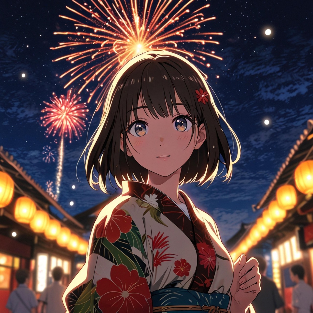 Download Beauty, Girl, Fireworks. Royalty-Free Stock Illustration Image ...