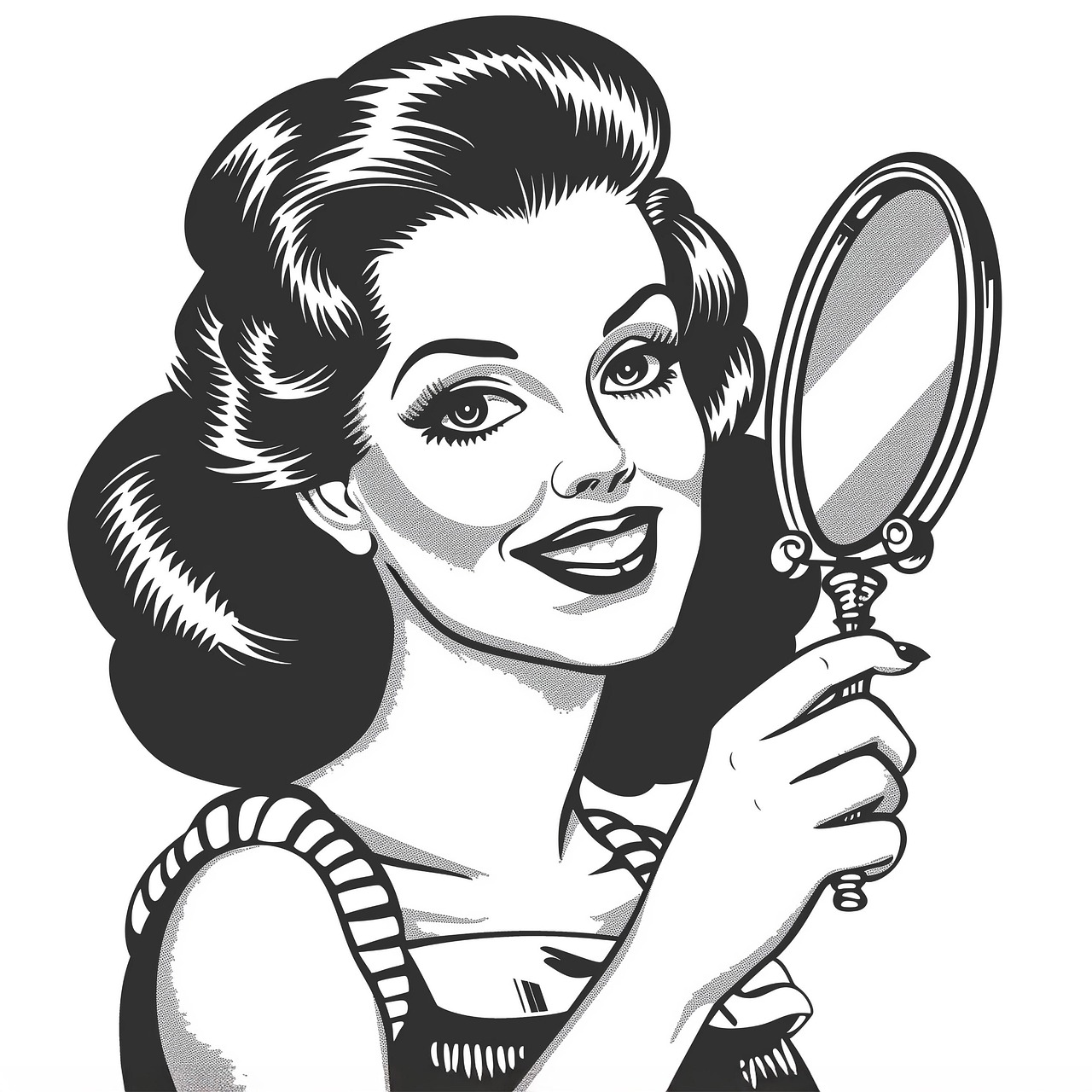 Download Vintage Woman Mirror Royalty Free Stock Illustration Image Pixabay