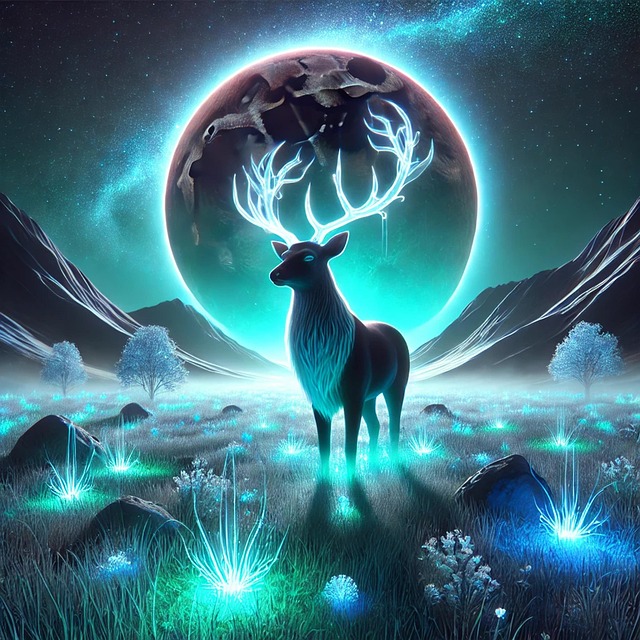 Download Deer, Mystical, Moon. Royalty-Free Stock Illustration Image ...