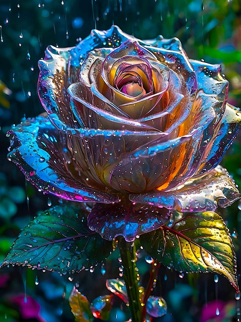 Rosa Lluvia Brillante - Imagen gratis en Pixabay - Pixabay