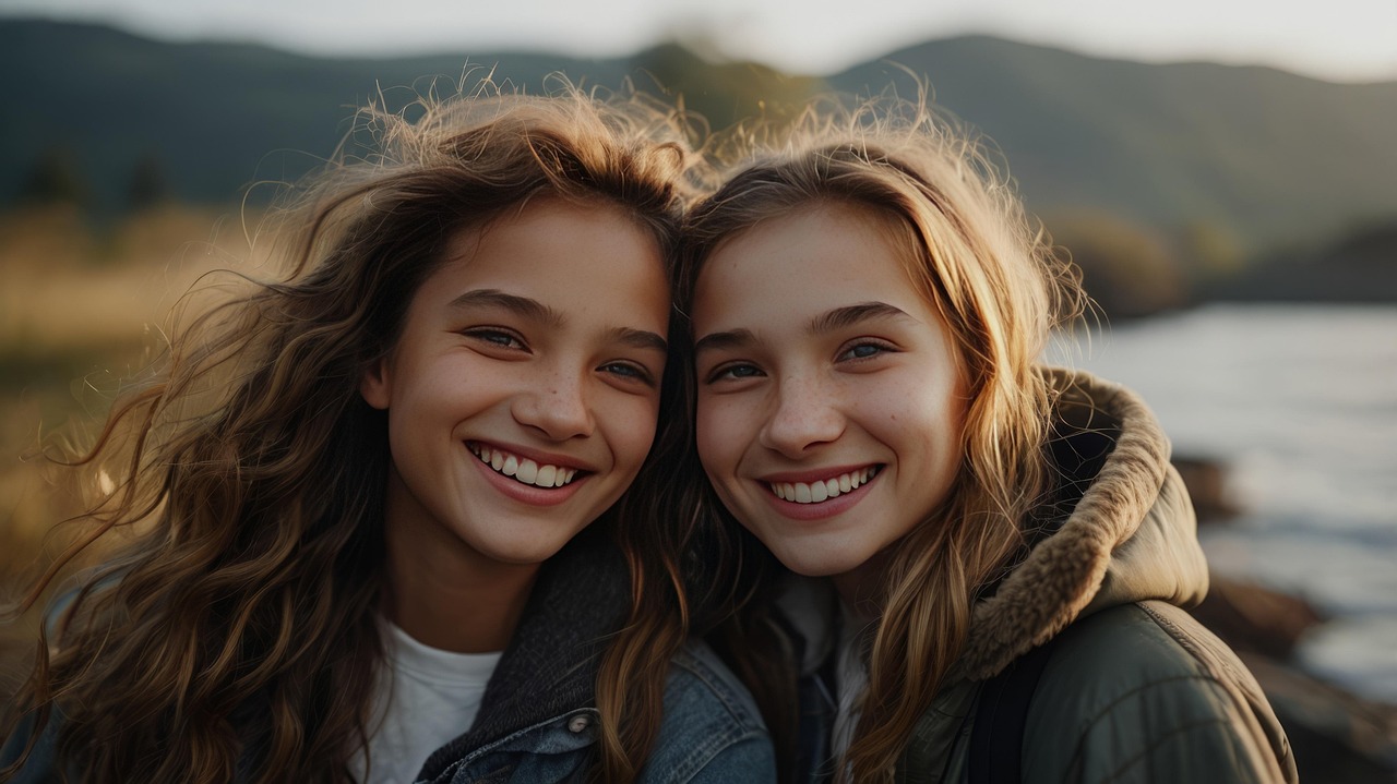 Download Girls, Smiling, Posing. Royalty-Free Stock Illustration Image ...