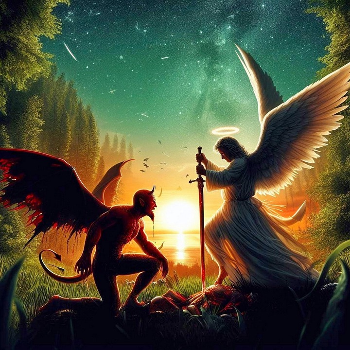 Download Angel And Demon, Angel, Devil. Royalty-Free Stock Illustration ...