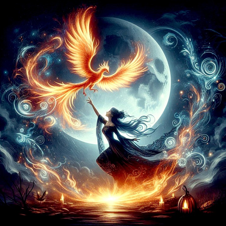 Download Ai Generated, Witch, Phoenix. Royalty-Free Stock Illustration ...