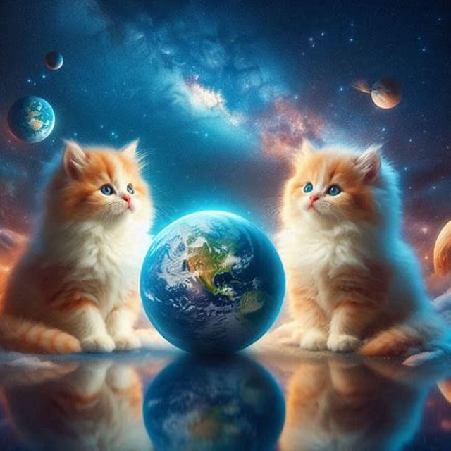 Download Kittens, Earth, Globe. Royalty-Free Stock Illustration Image ...