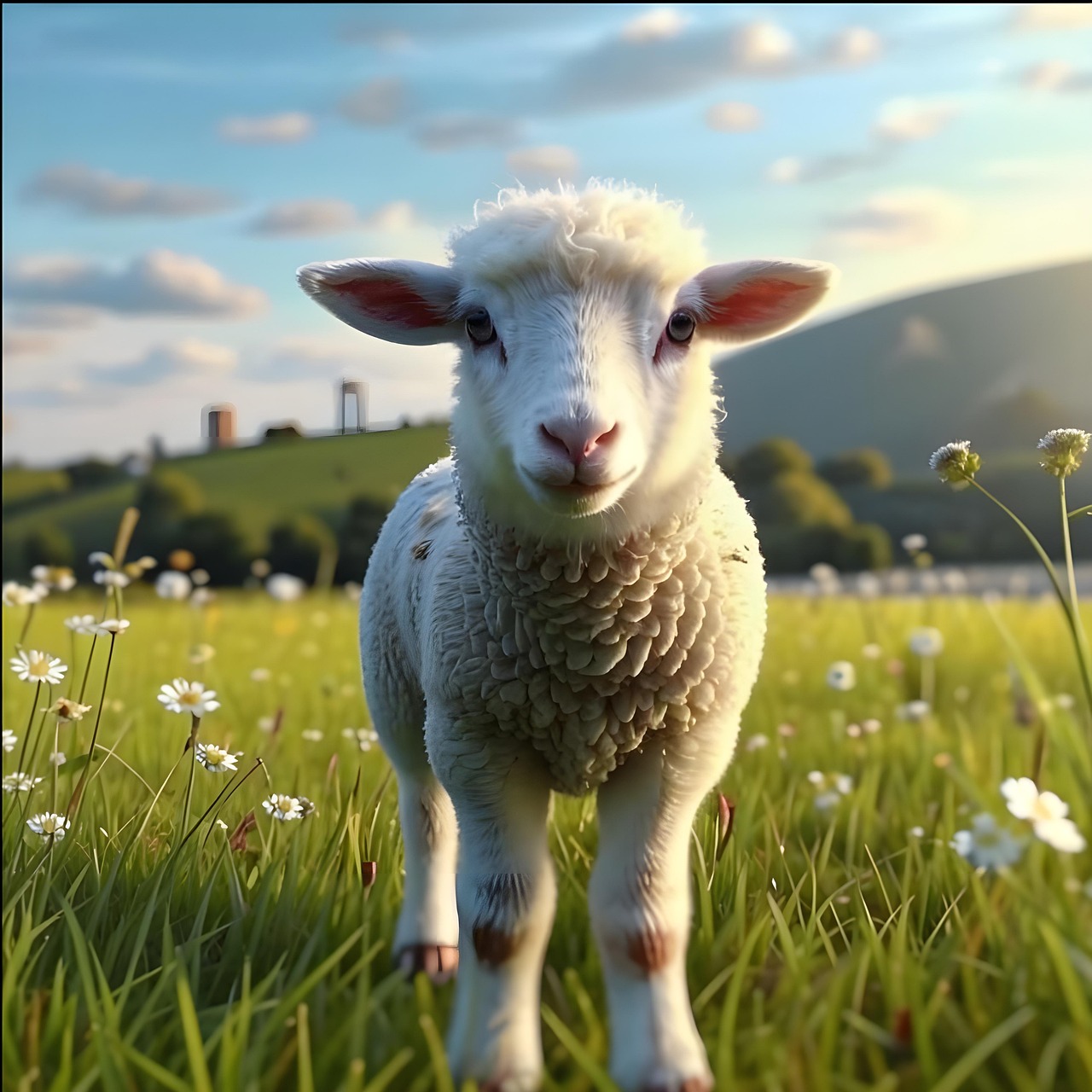 Download Ai Generated, Lamb, Meadow. Royalty-Free Stock Illustration ...