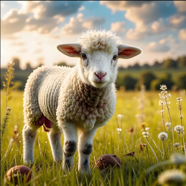 Download Ai Generated, Lamb, Meadow. Royalty-Free Stock Illustration ...