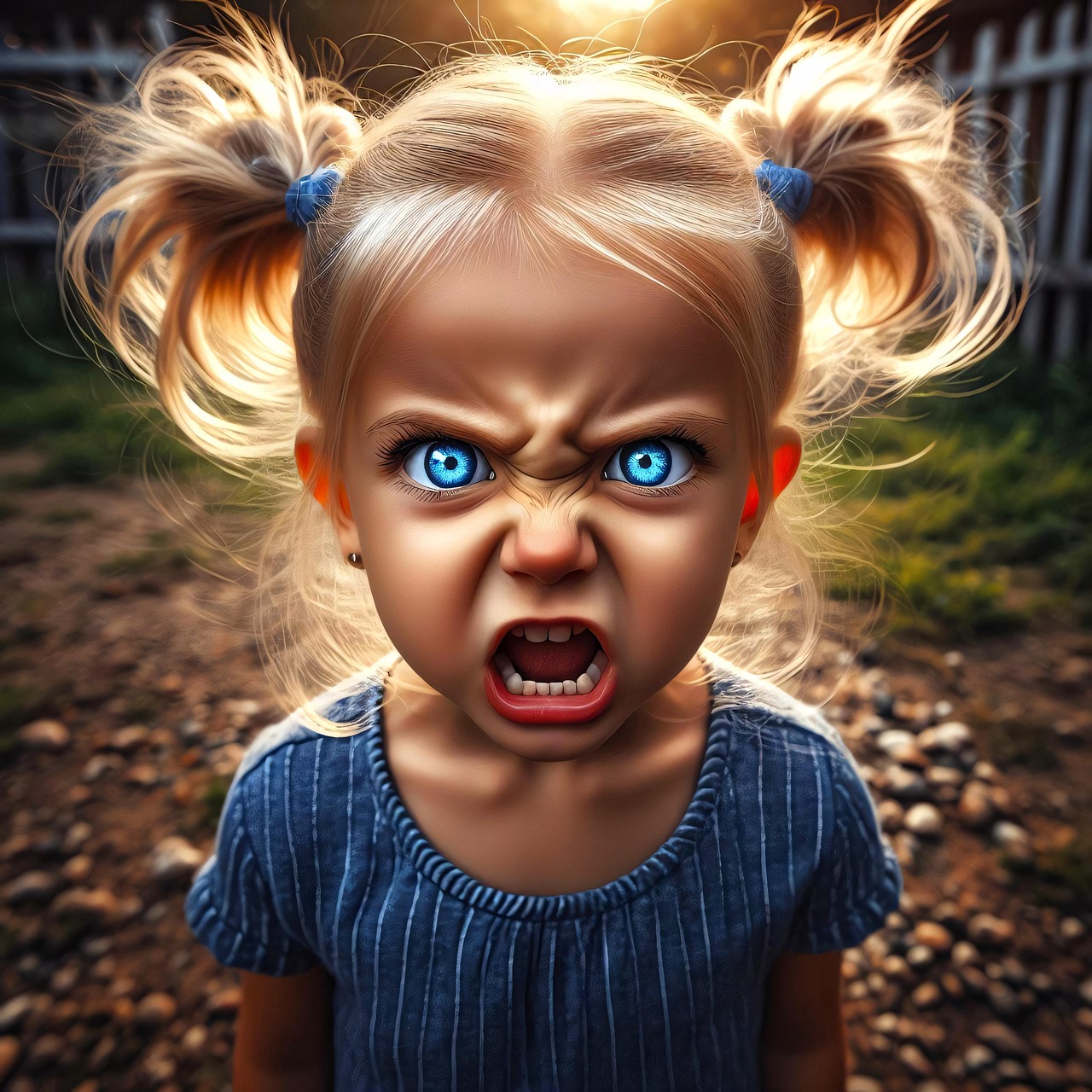 Download Little Girl, Angry, Screaming. Royalty-Free Stock Illustration ...