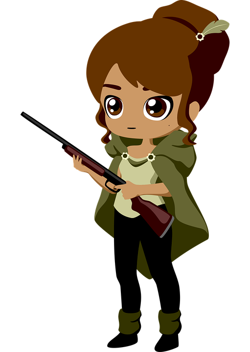 Download Woman, Hunter, Gun. Royalty-Free Stock Illustration Image ...
