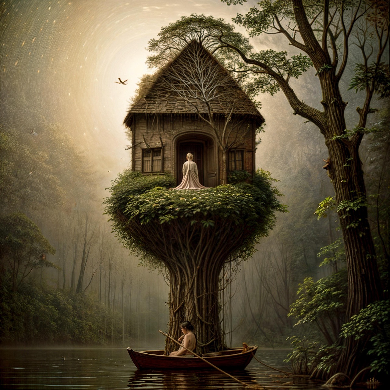 Download Ai Generated, Tree House, Fantasy. Royalty-Free Stock ...