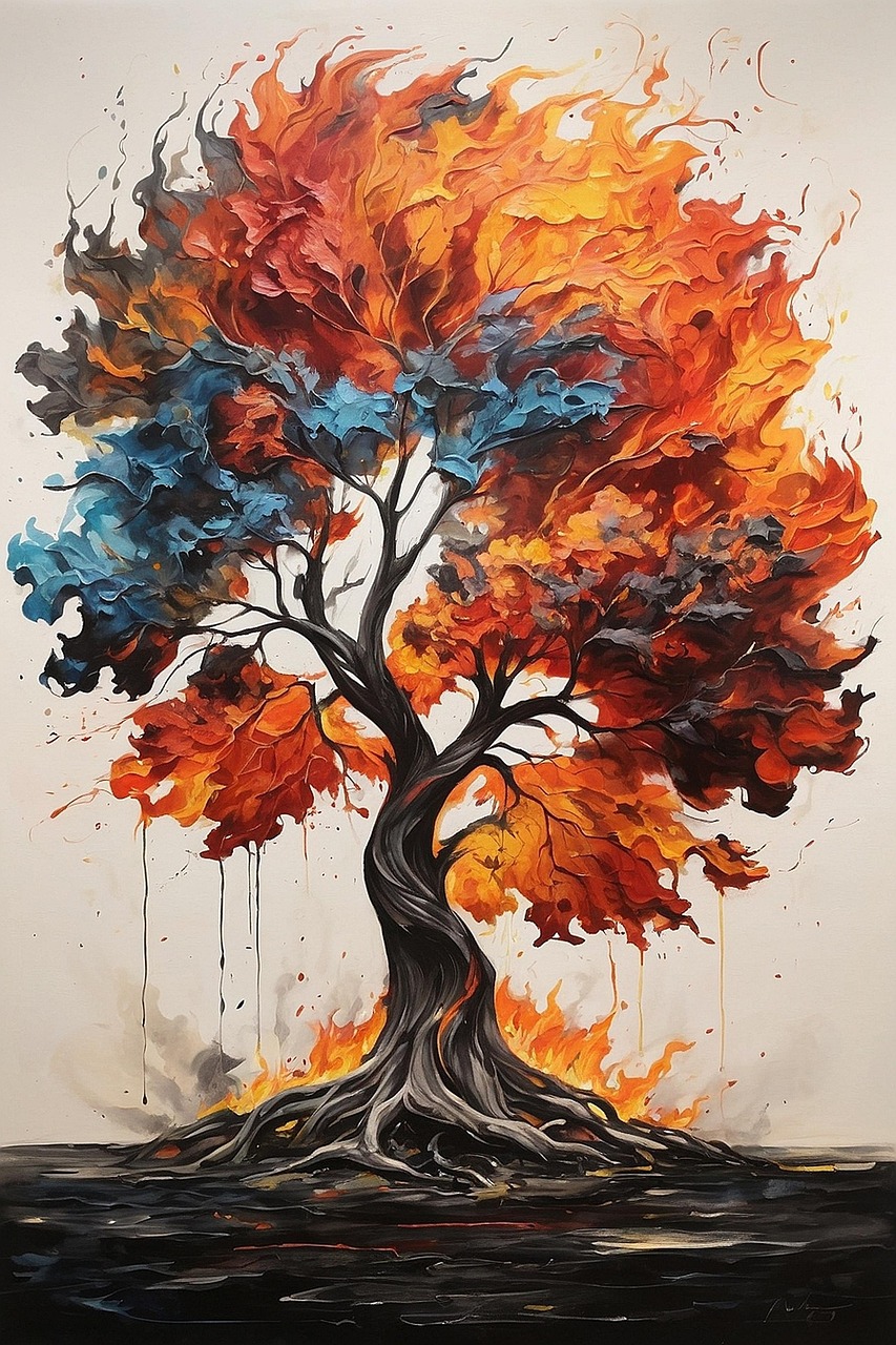 Download Ai Generated, Tree, Painting. Royalty-Free Stock Illustration ...