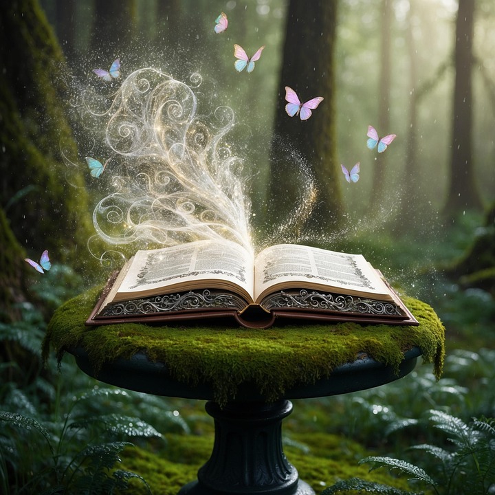 Download Ai Generated, Book, Forest. Royalty-Free Stock Illustration ...