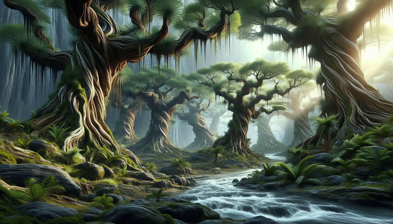 Download Ai Generated, Alien, Trees. Royalty-Free Stock Illustration ...
