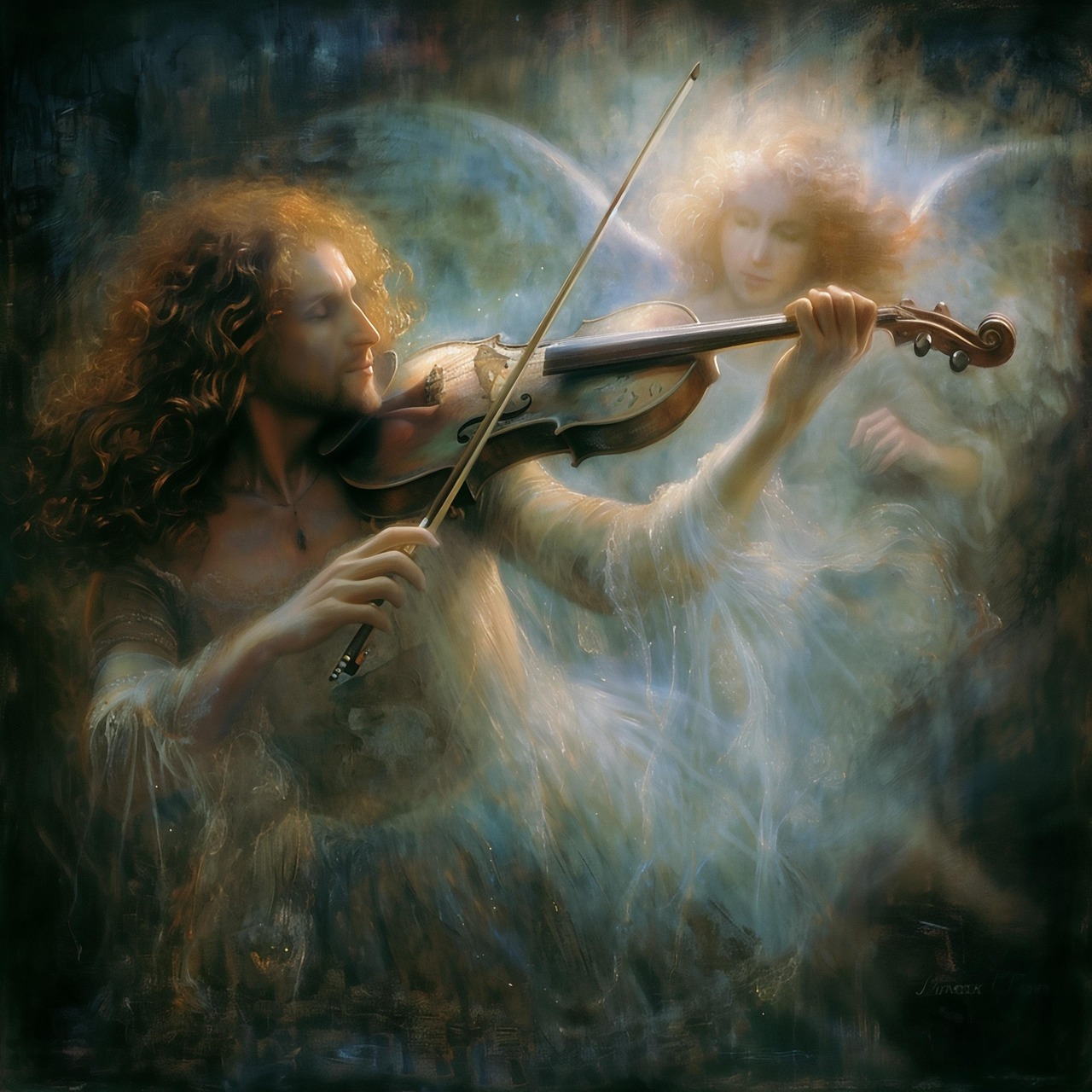 Download Ai Generated, Angel, Violin. Royalty-Free Stock Illustration ...