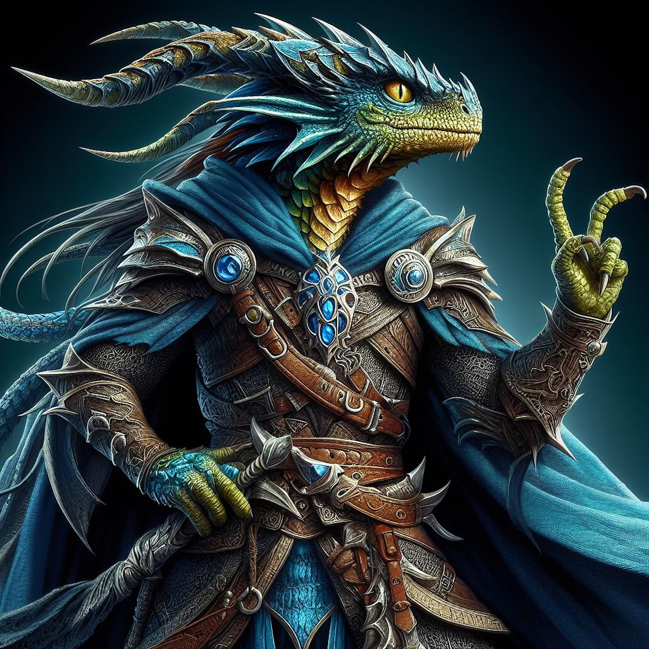 Download Warrior Lizard Fantasy Royalty Free Stock Illustration