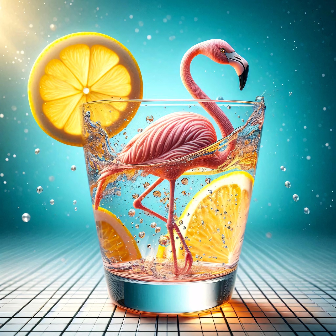 Download Flamingo, Lemonade, Glass. Royalty-Free Stock Illustration ...