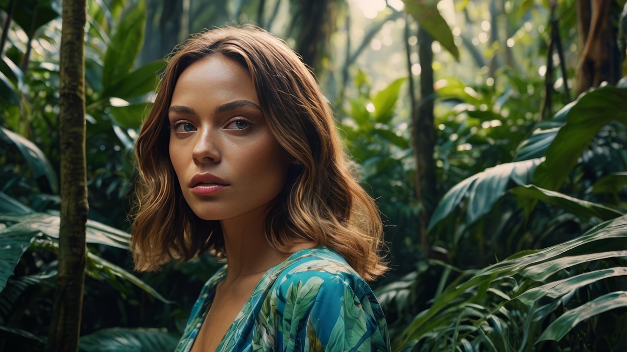Download Woman, Jungle, Cinematic Shot. Royalty-Free Stock Illustration ...