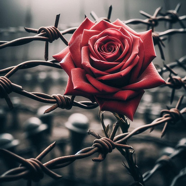 Download Ai Generated, Rose, Barbed Wire. Royalty-Free Stock ...