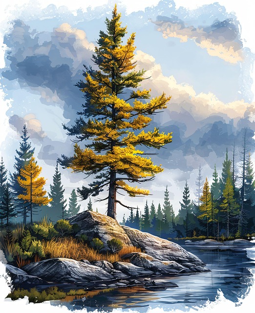 Download Ai Generated, Tree, Painting. Royalty-Free Stock Illustration ...
