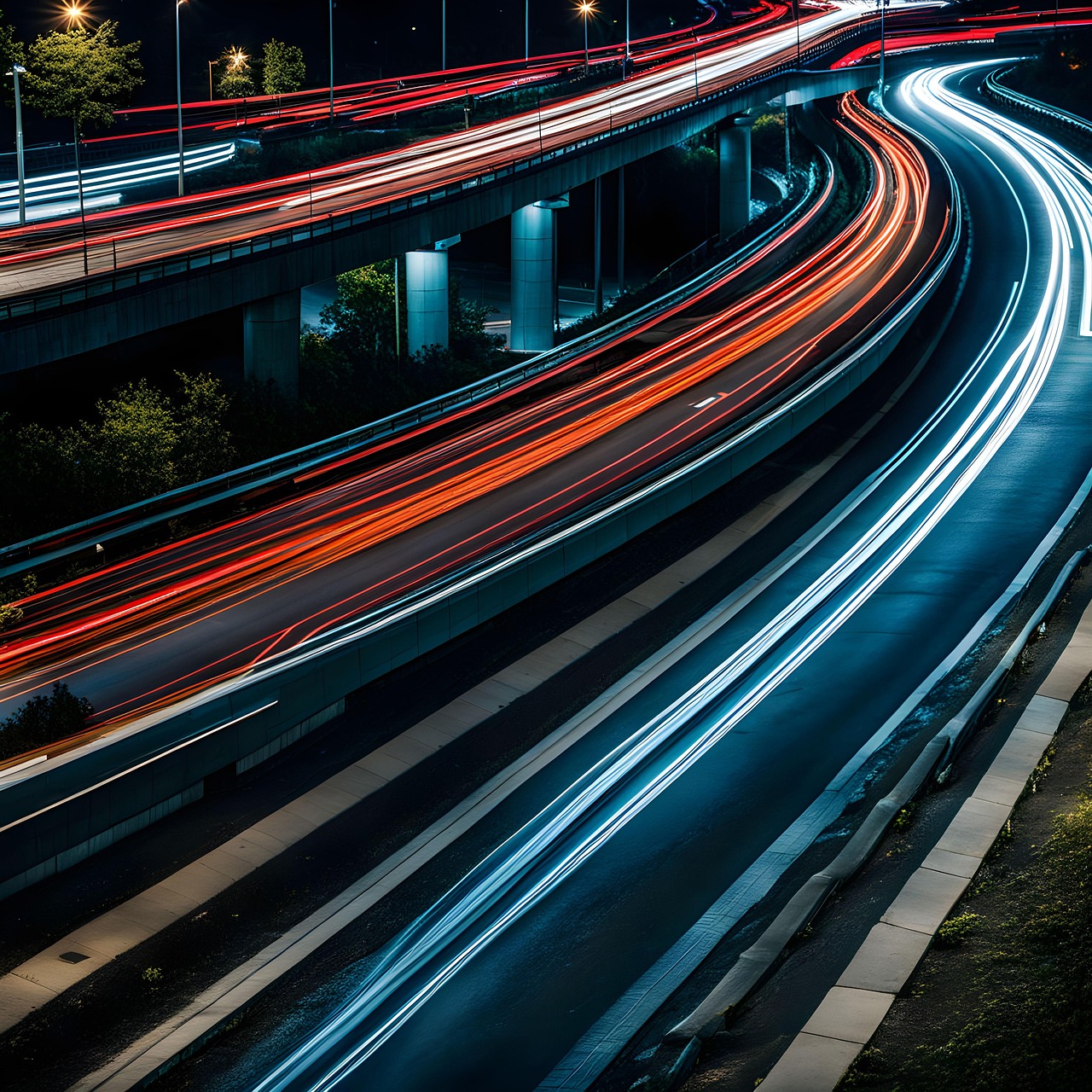 Road Lights Night Long - Free photo on Pixabay - Pixabay