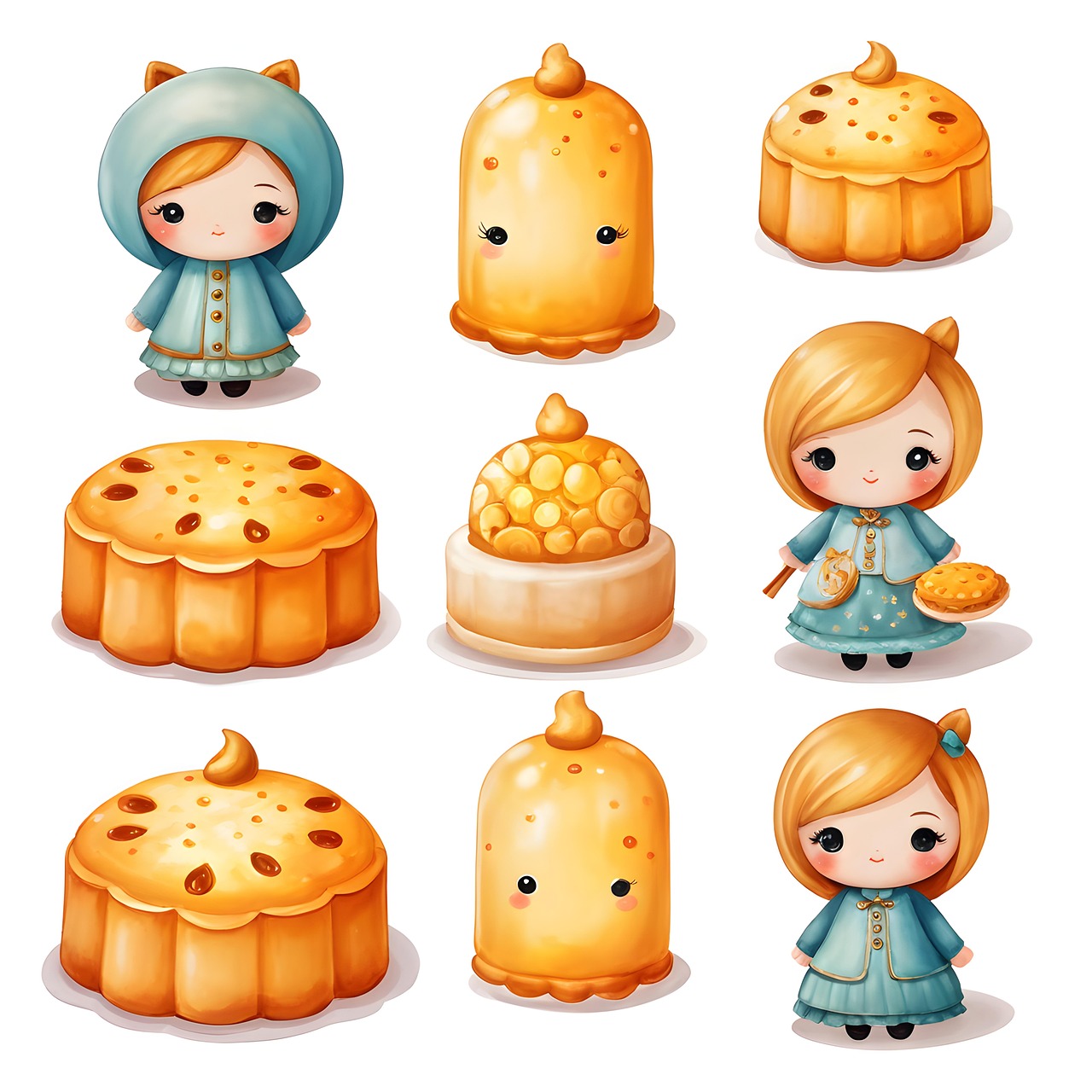 Download Ai Generated Mooncake Mid Autumn Royalty Free Stock Illustration Image Pixabay