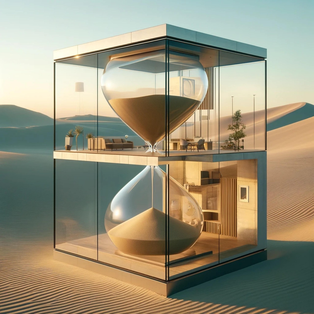 Download Ai Generated Hourglass Clock Royalty Free Stock